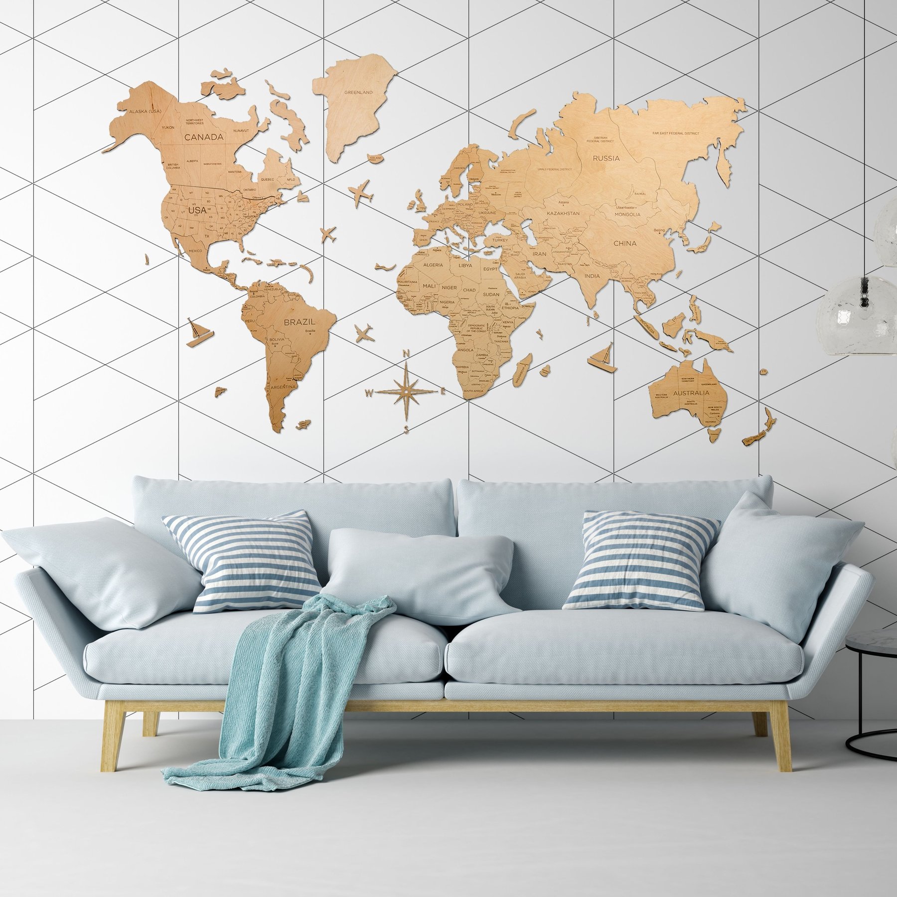 Wooden World Maps as Decorative and Educational Wall Art - Pick Your ...